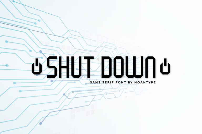 Shut Down Font by NoahType Studio