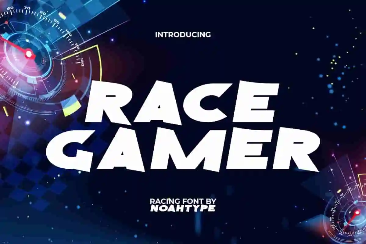 Race Gamer Racing Font by NoahType Studio