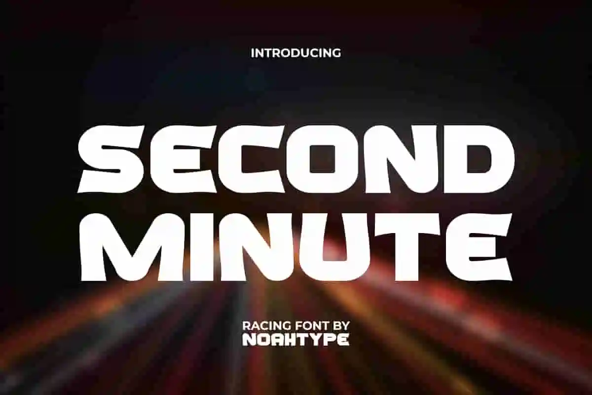 Second Minute Racing Font by NoahType Studio